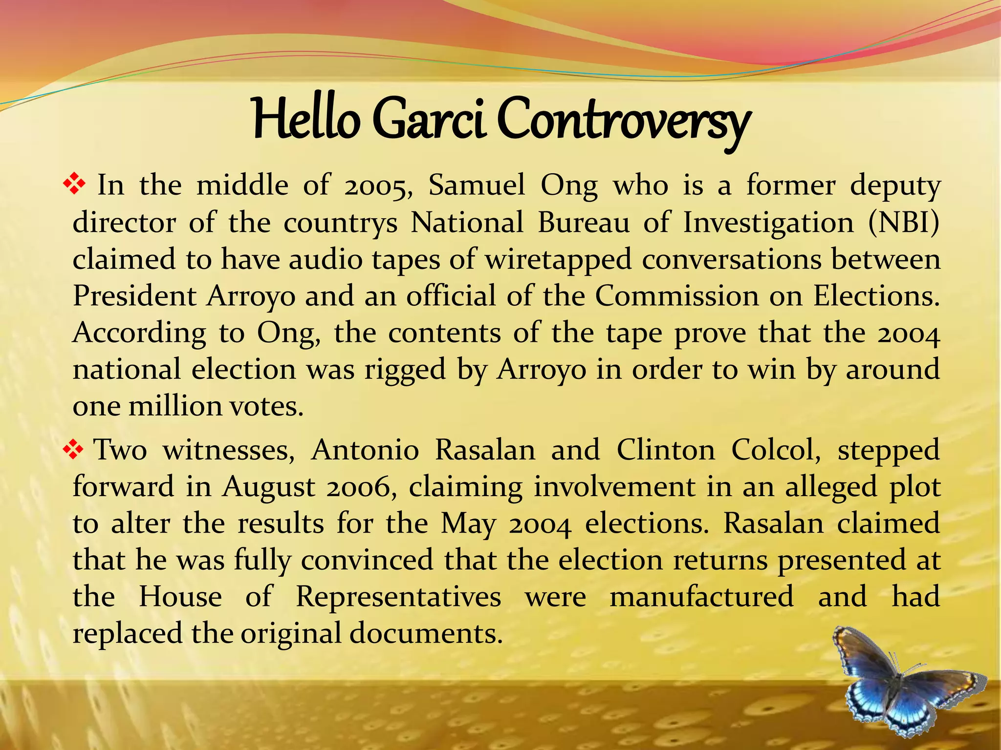 Gloria Macapagal Arroyo - Project | PPTX