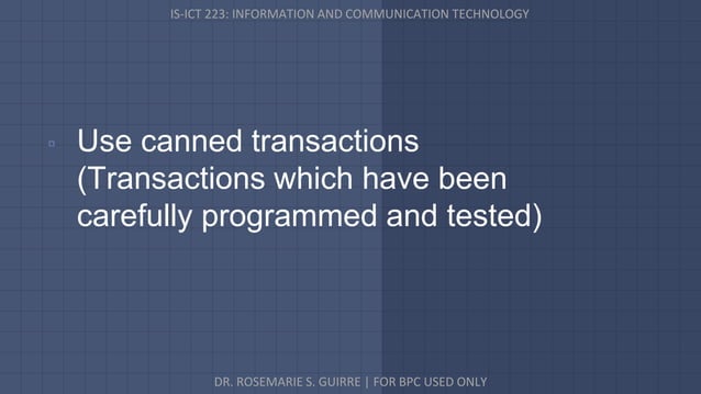 END USER DATABASE | PPTX