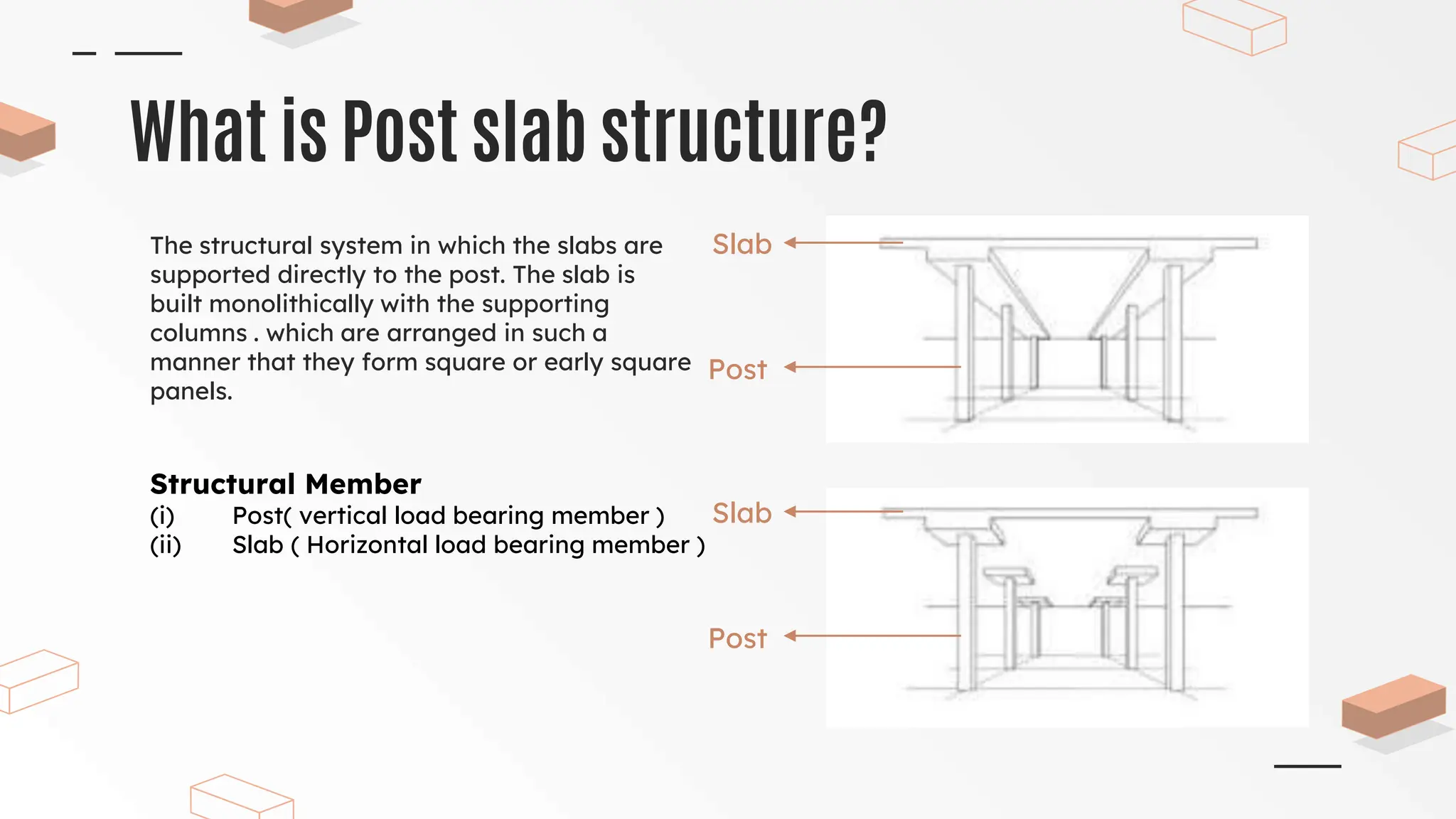 POST SLAB PRESENTATION FOR LEARNING BASIC STRUCTURAL SYSTEM OF A ...