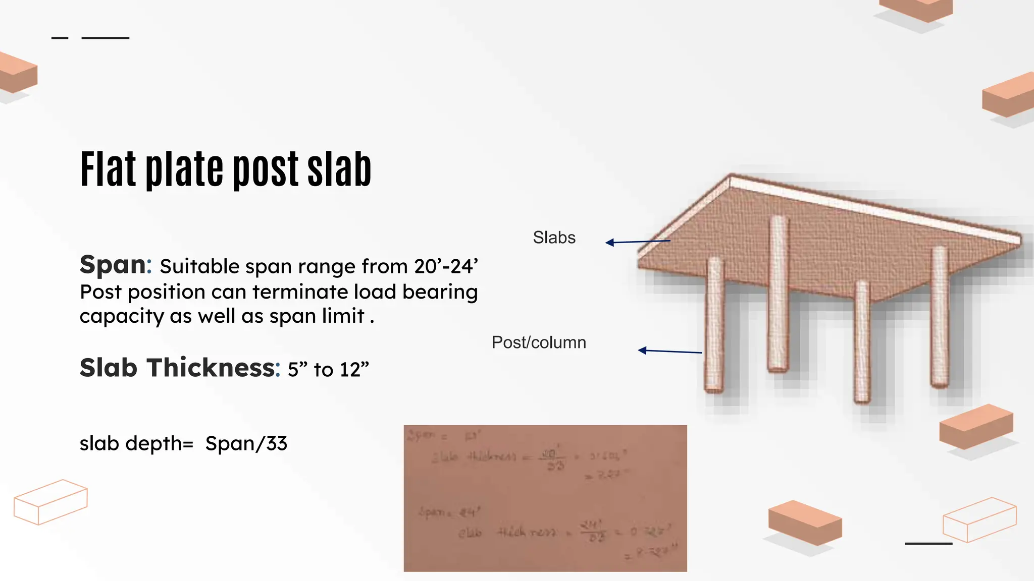 POST SLAB PRESENTATION FOR LEARNING BASIC STRUCTURAL SYSTEM OF A ...