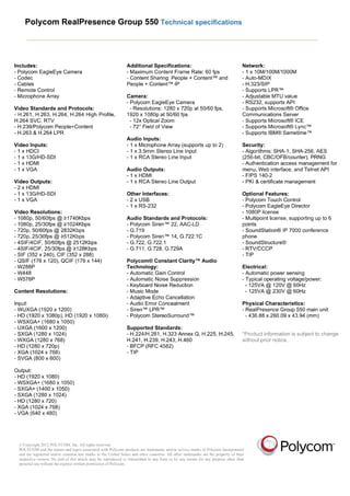 polycom group 550 datasheet - Polycom Group Series | PDF