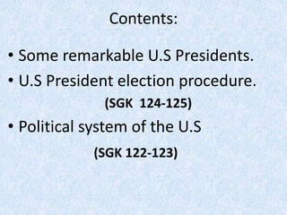 US President election and political institution | PPTX