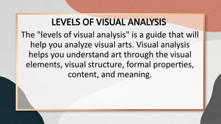 GROUP-6.pptx LEVEL OF VISUAL ANALYSIS AR | PPTX