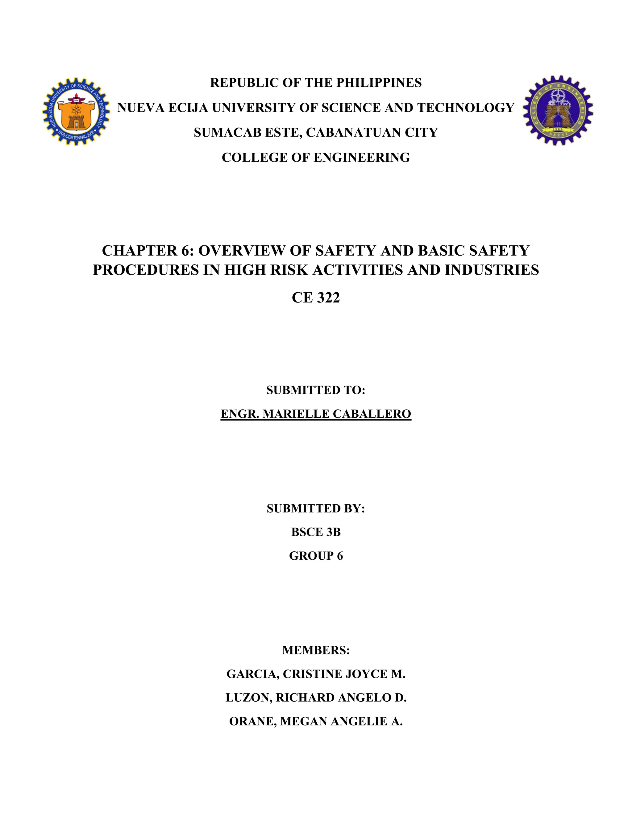 Group-6-Overview-Of-Safety-And-Basic-Safety-Procedures-In-High-Risk ...