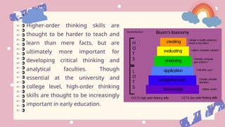 HOTS activities on education building skills curriculum | PPT