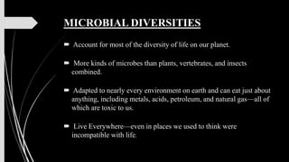 Microbes, diversity, discovery & development | PPTX
