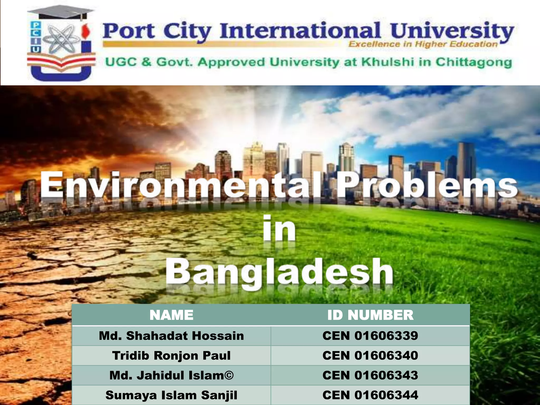 Environmental Problem in Bangladesh | PPTX