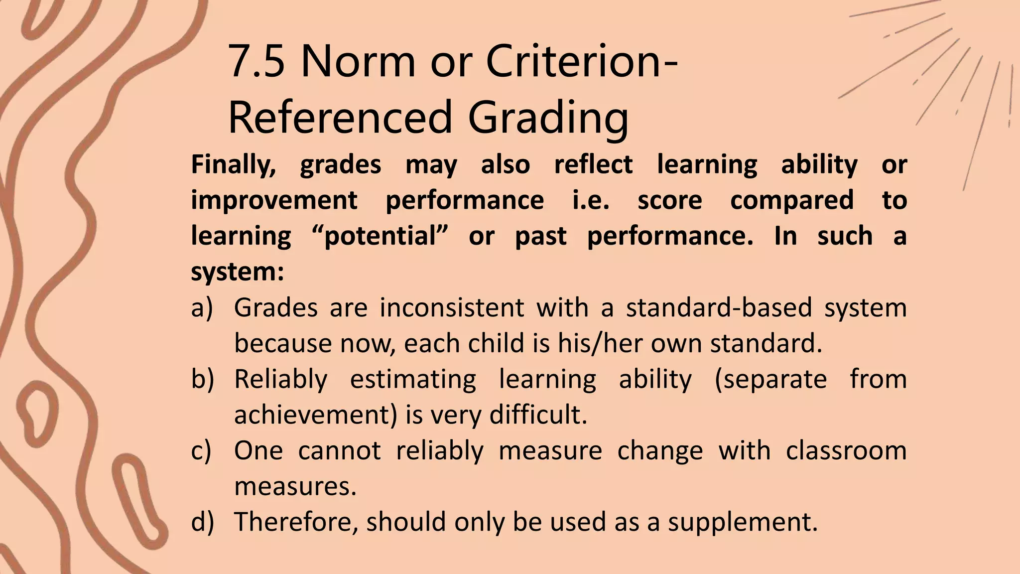 Chapter 7 - Grading and Reporting | PPTX