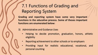 Chapter 7 - Grading and Reporting | PPTX