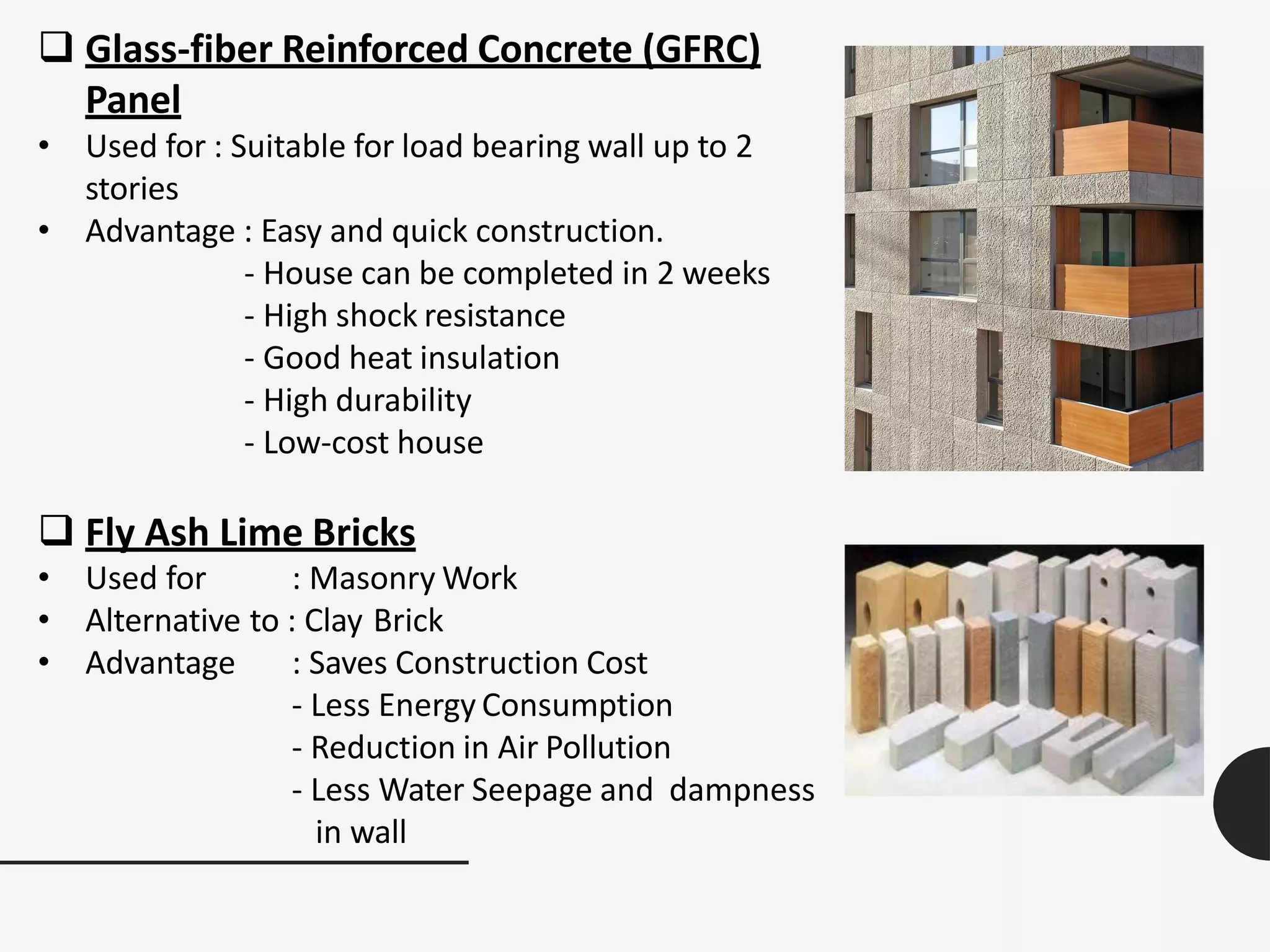 ALTERNATE BUILDING MATERIALS & TECHNOLOGICAL ALTERNATIVES IN ...