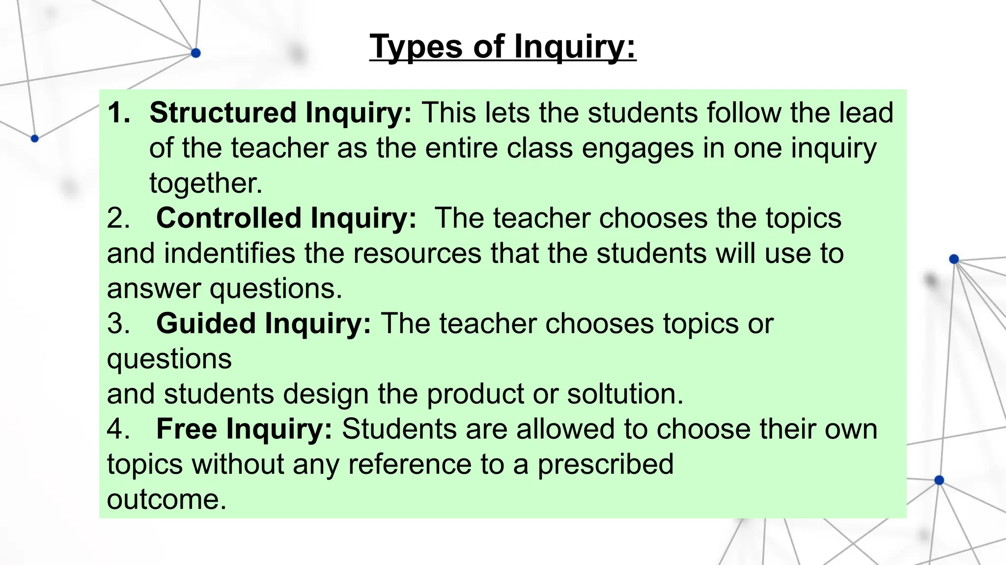 Unfolding Inquiry-Based Learning: Types, Roles, and Classroom ...
