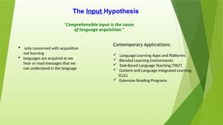 MONITOR MODEL by Stephen Krashen a theory of linguistics | PPT