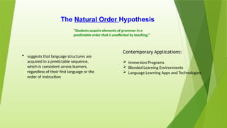 MONITOR MODEL by Stephen Krashen a theory of linguistics | PPT