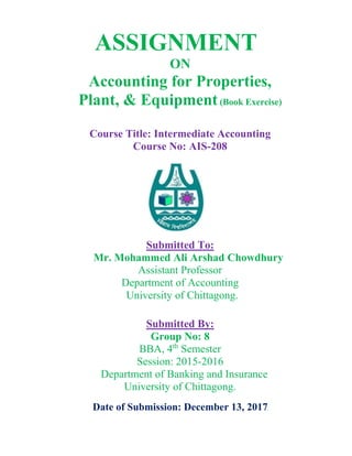 Accounting for Properties Plant & Equipment | PDF
