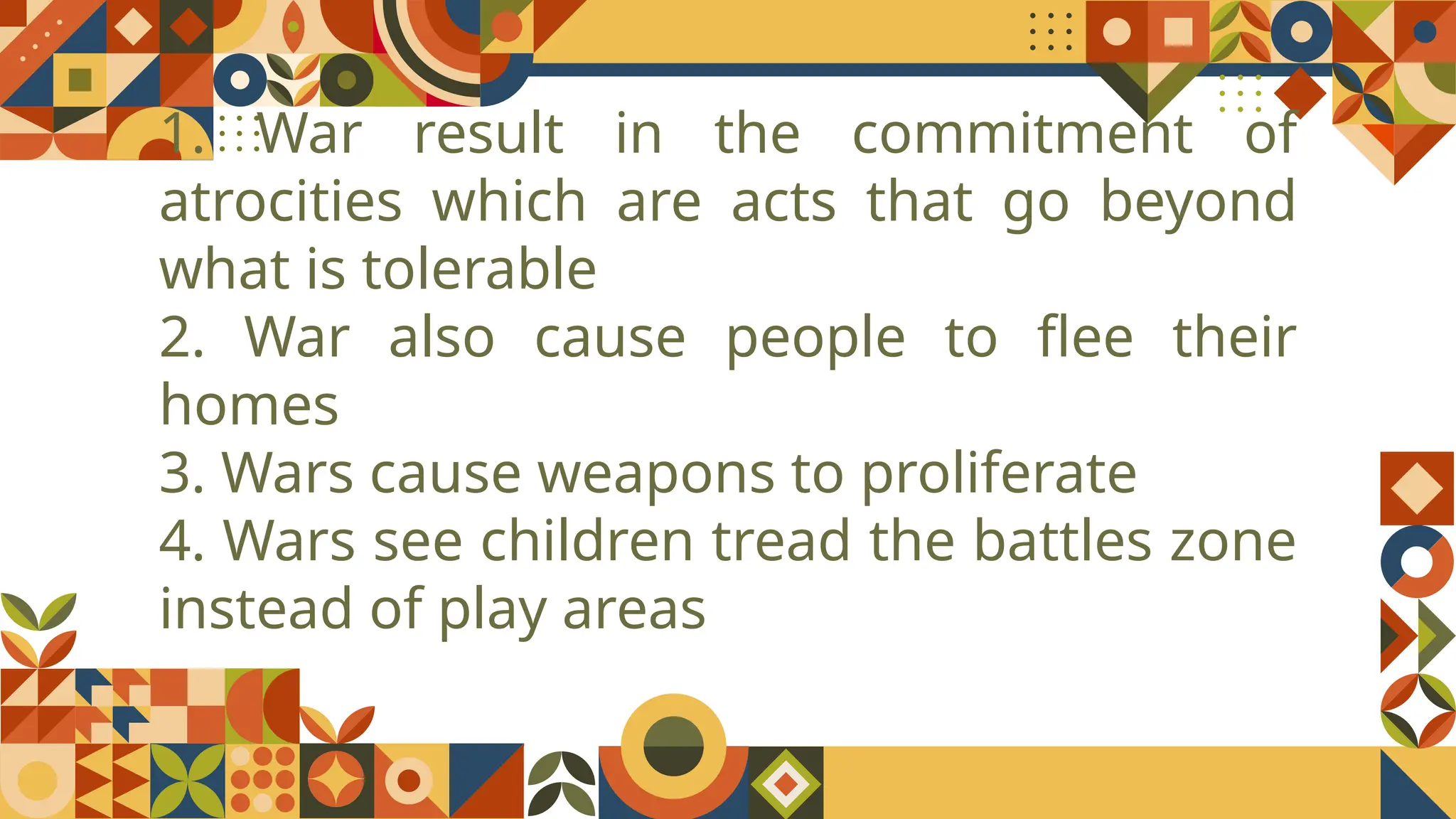 Group-8- challenging the war system.pptx | Death, Injury, or Military ...