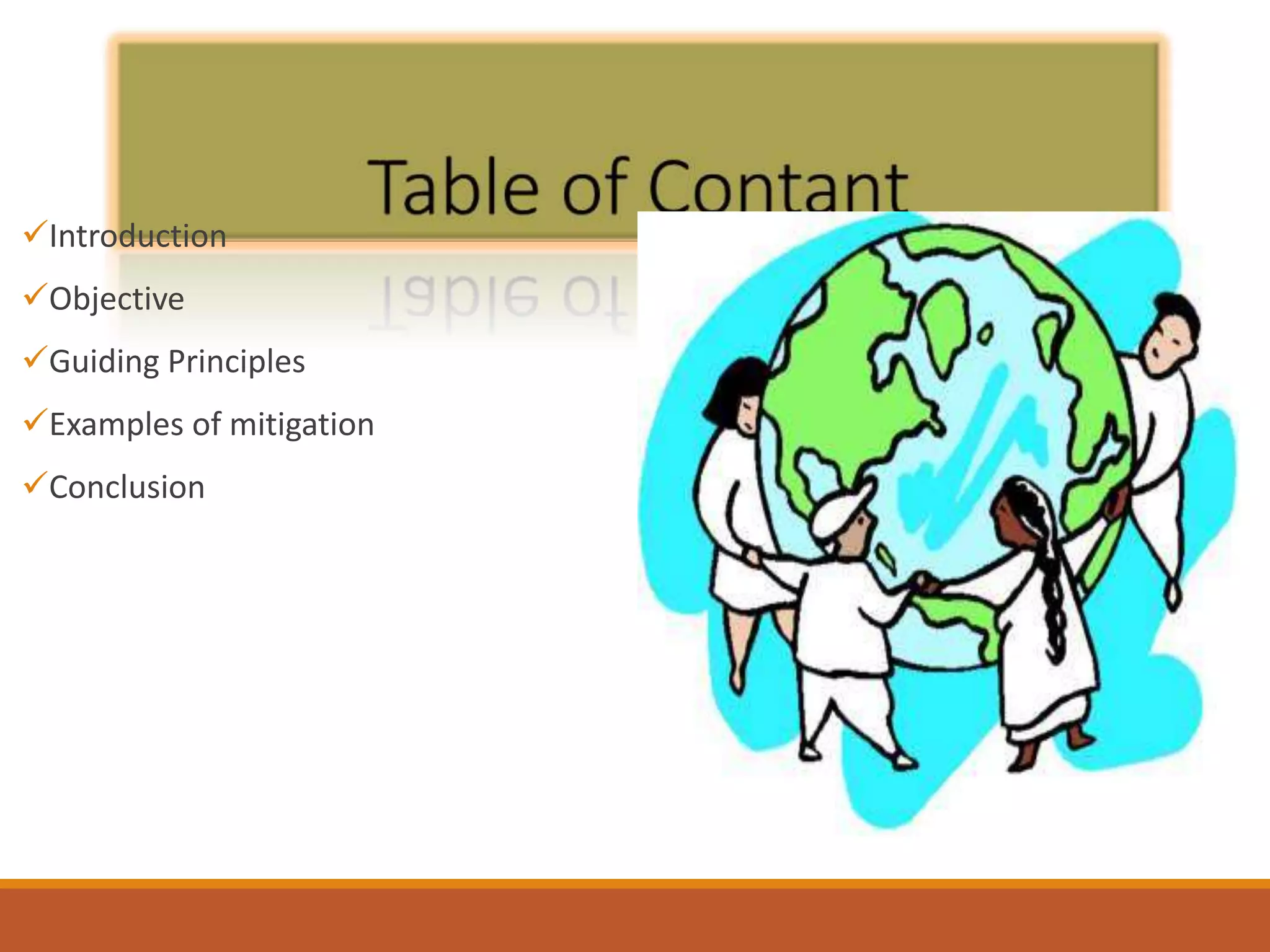 Climate Change Adaptation with respect to Disaster Risk Reduction (Major climate change ...