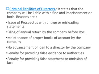 Power of Directors and its Liabilities | PPTX