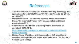 SenseHome : IoT based home automation system | PPTX
