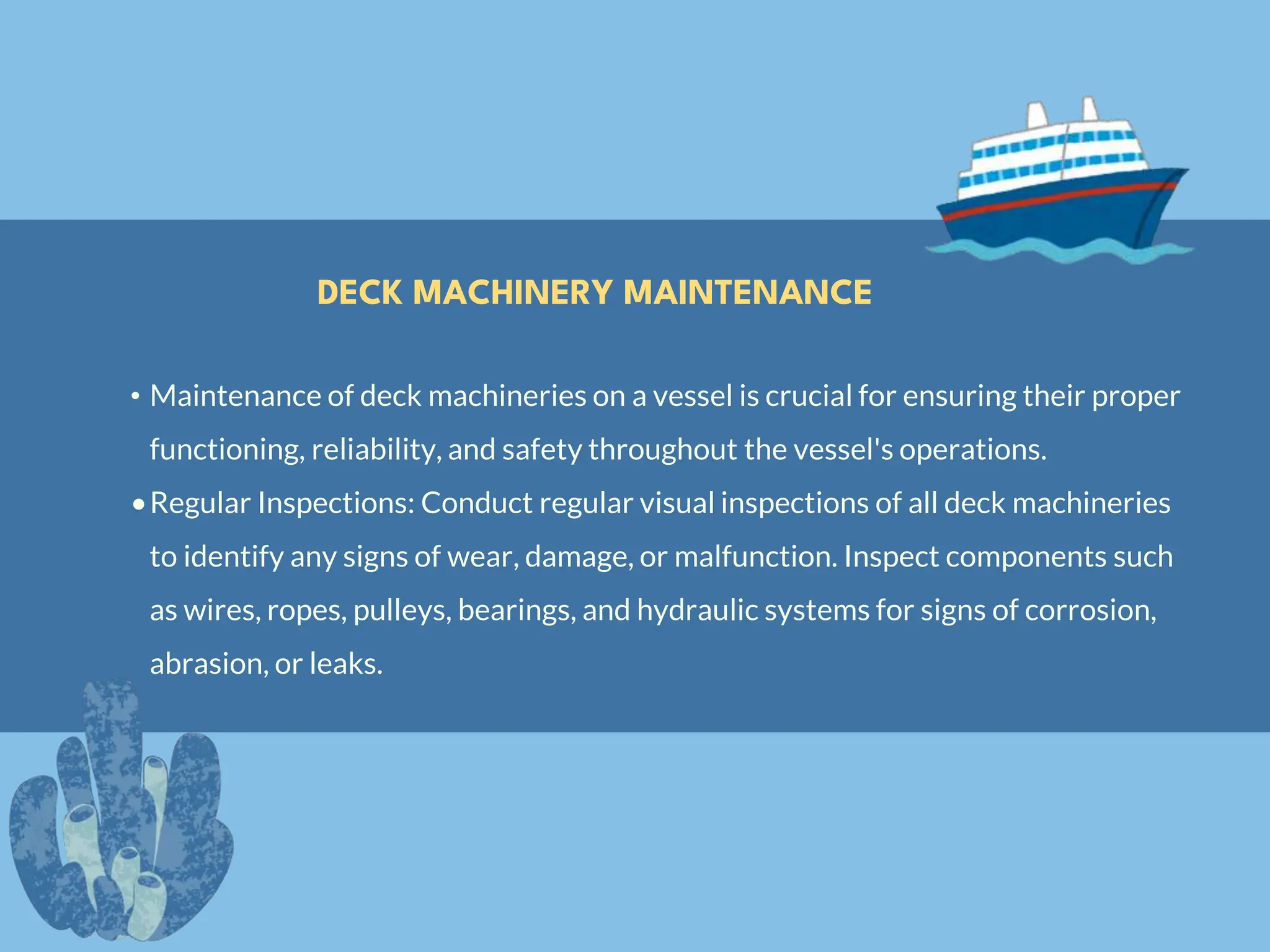 Deck Machineries College of Maritime Education | PPTX