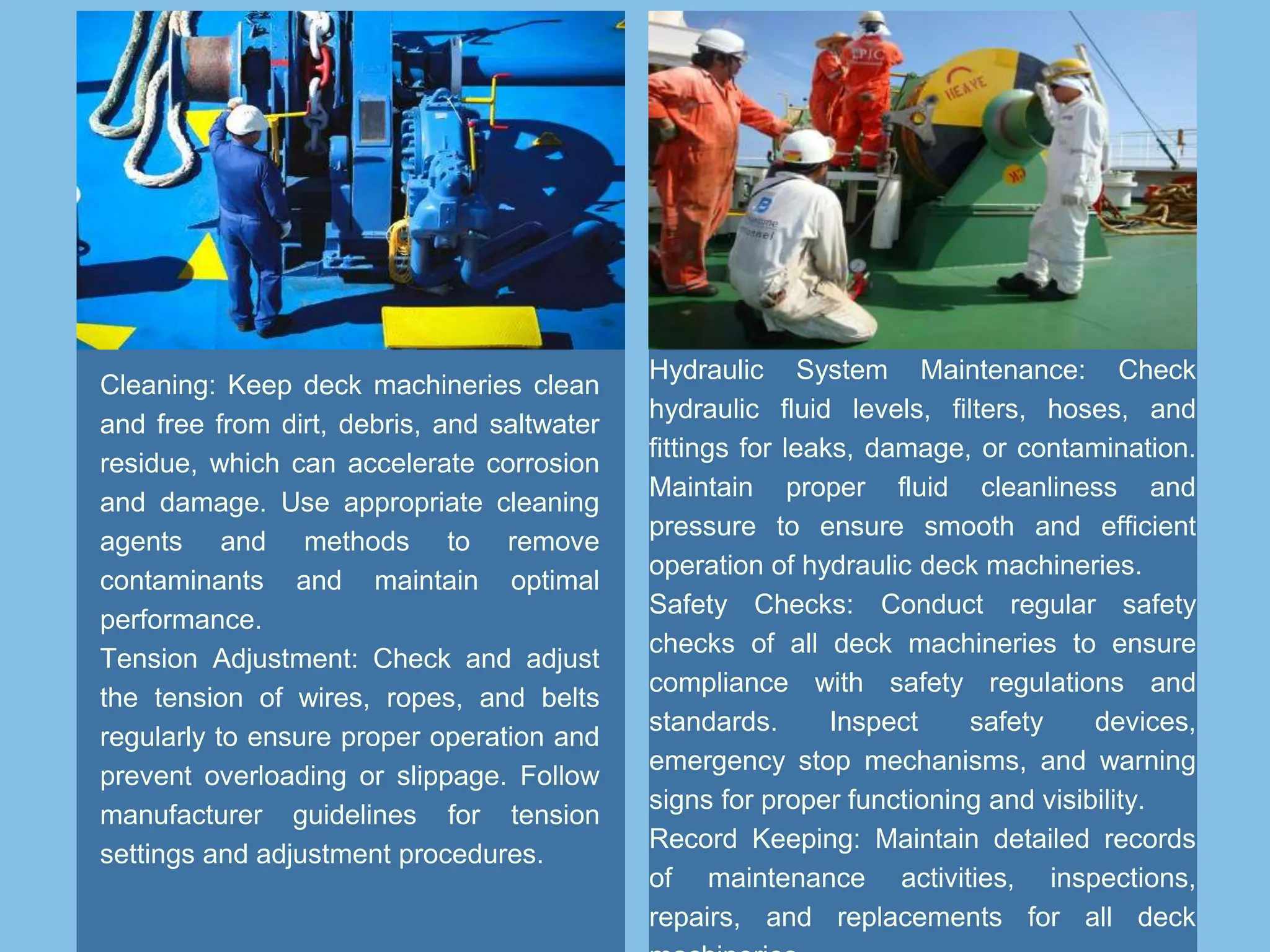 Deck Machineries College of Maritime Education | PPTX