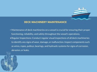 Deck Machineries College of Maritime Education | PPTX