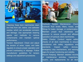 Deck Machineries College of Maritime Education | PPTX
