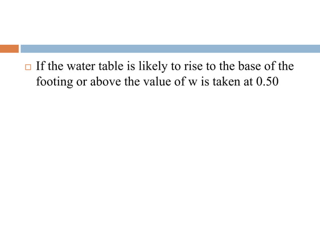 Case study on effect of water table on bearing capacity | PPTX ...