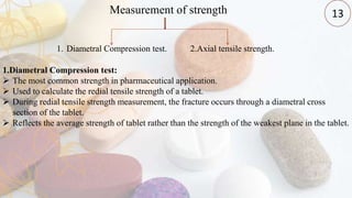 Effect of Compression Force on Tablet properties and Strength of Tablet ...