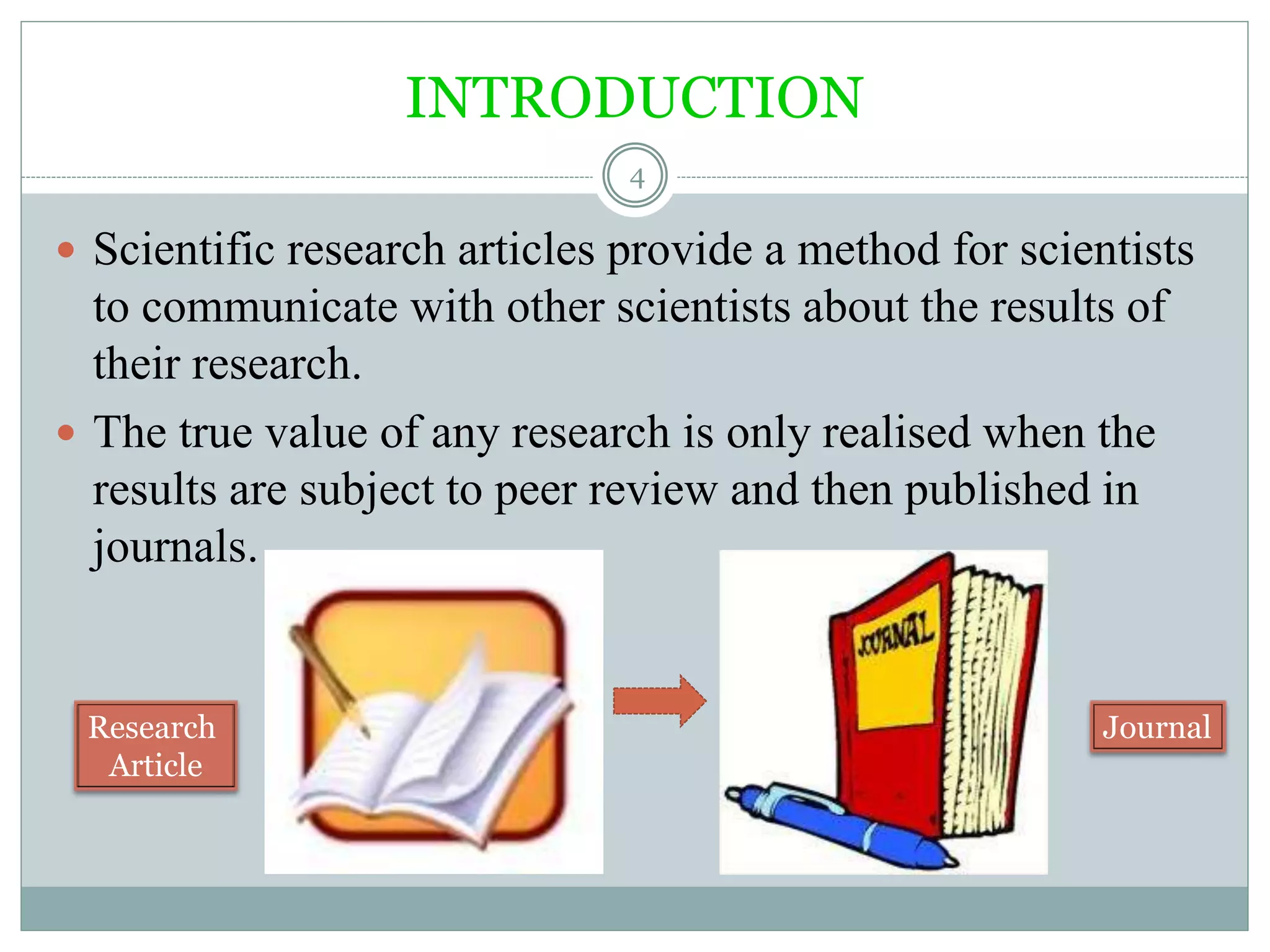 WRITING SCIENTIFIC RESEARCH ARTICLE | PPTX