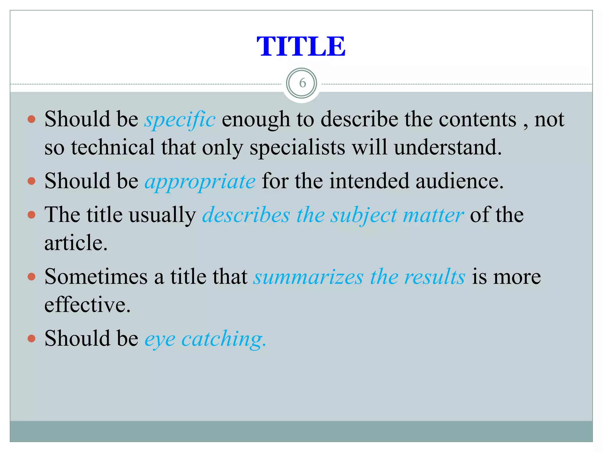 WRITING SCIENTIFIC RESEARCH ARTICLE | PPTX