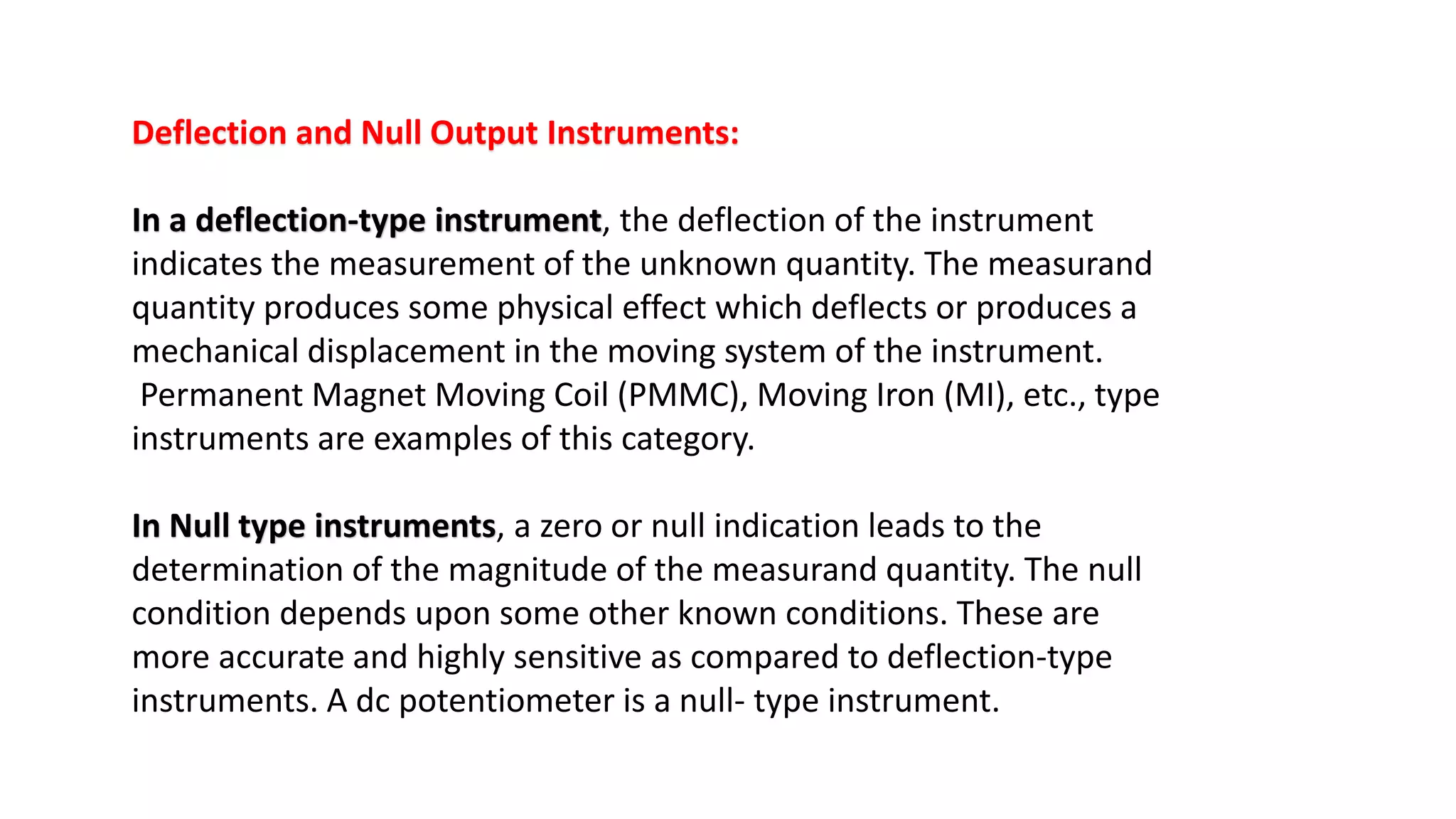 Measurement Instruments Static And Dynamic Characteristics Calibration