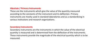 Measurement instruments Static and dynamic characteristics Calibration Systematic Errors, Random ...