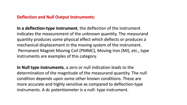 Measurement instruments Static and dynamic characteristics Calibration Systematic Errors, Random ...