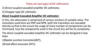 DC Voltmeter and Ammeter | PPTX