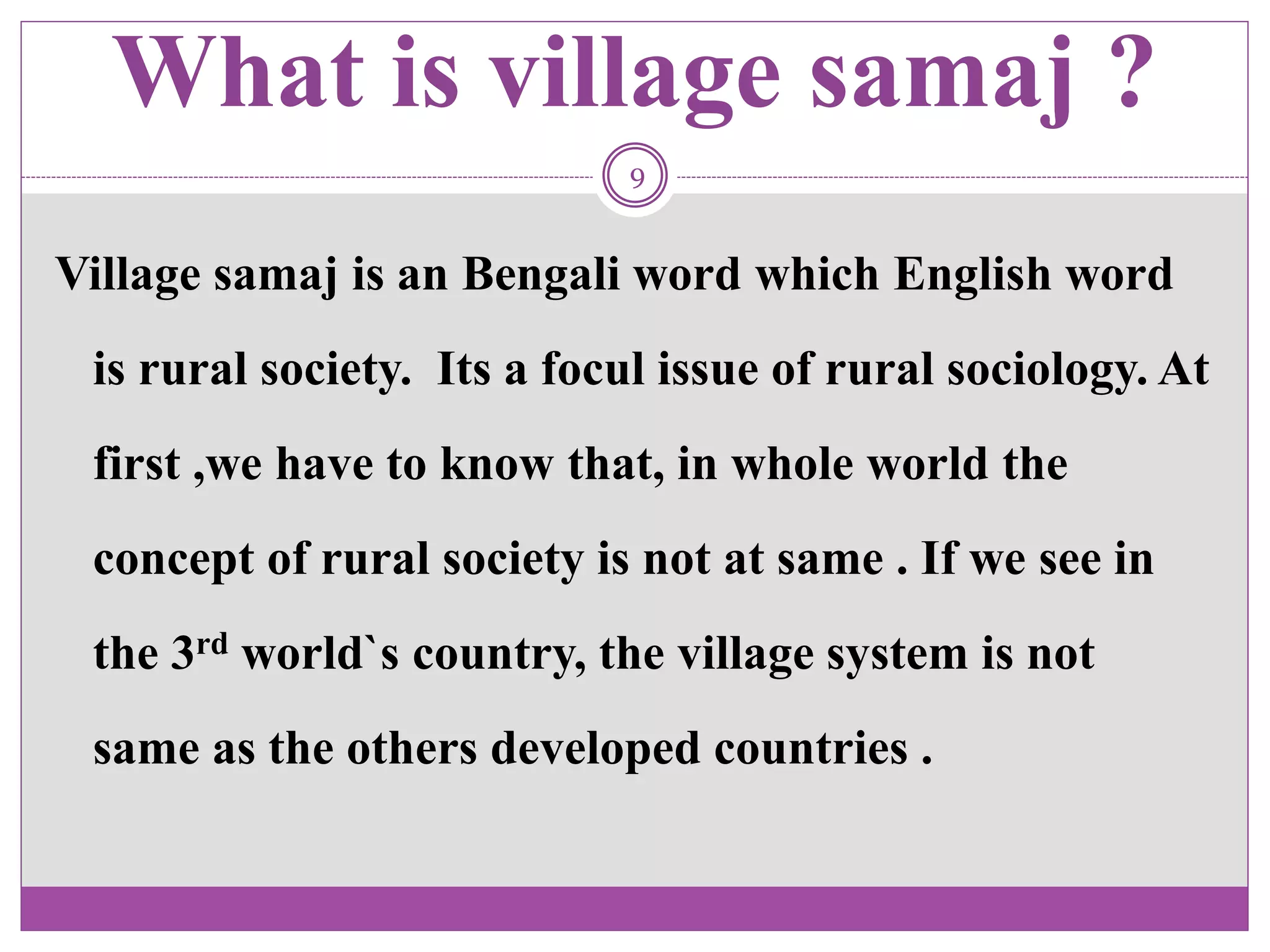 Functions of village Samaj and Shalishpptx | PPT