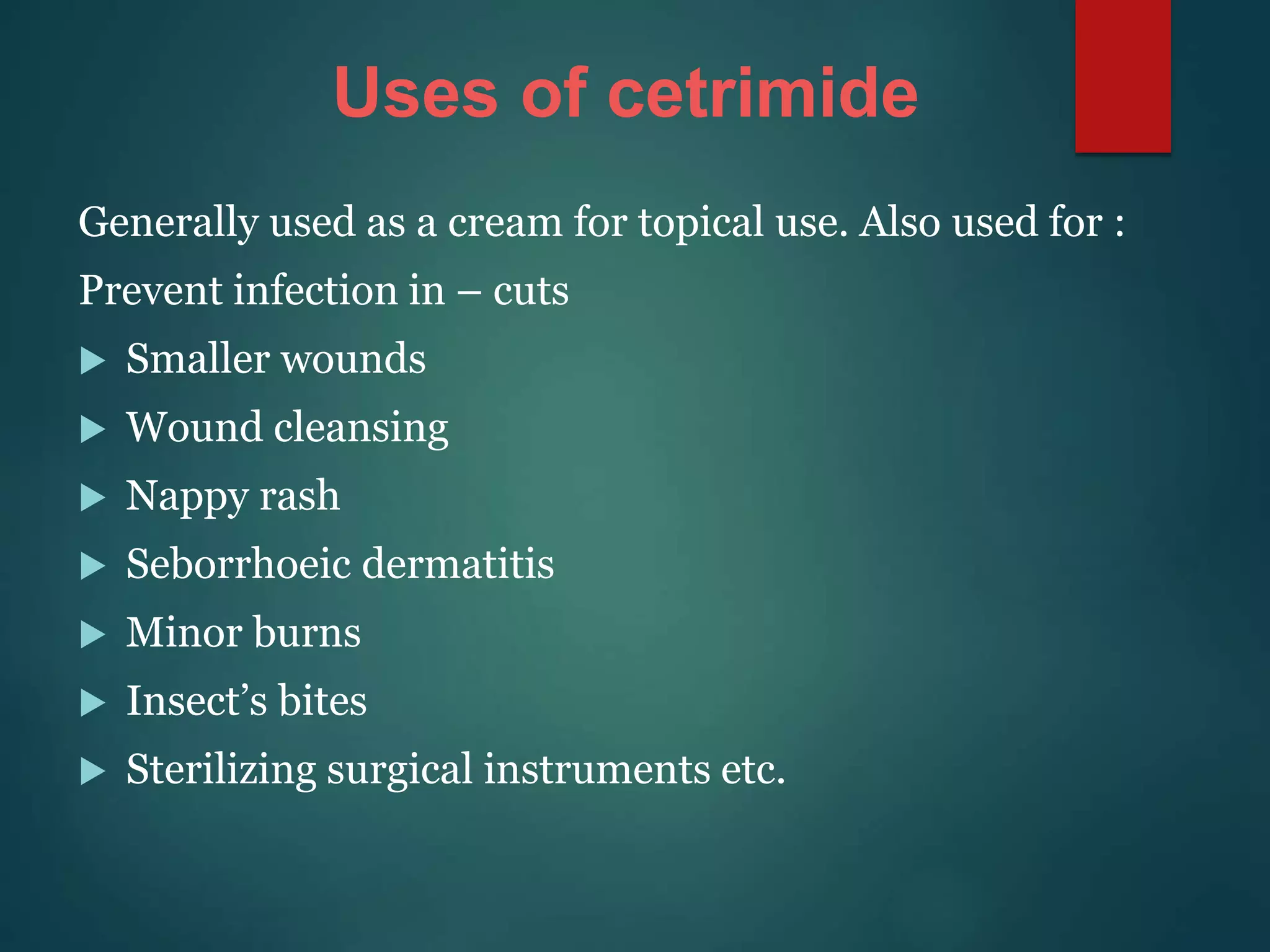 Preparation and Formulation of Cetrimide Cream | PPTX