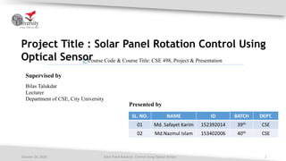 solar tracking system | PPT