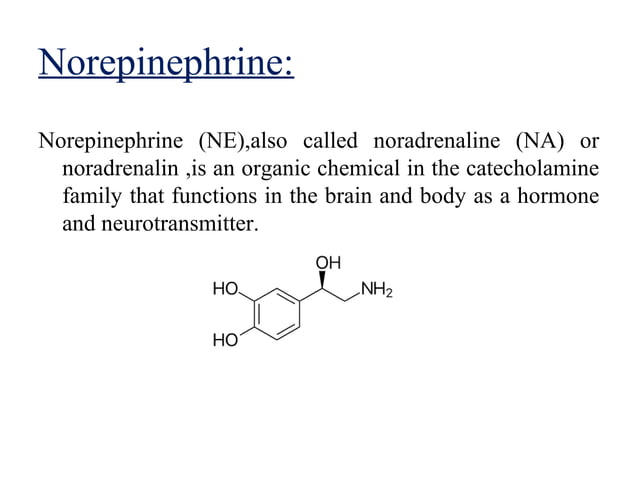 Sympathomimitic drugs (Epinephrine & Nor-epinephrine) | PPT