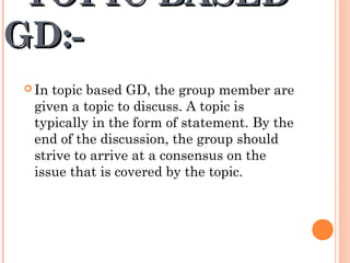 Group discussion | PPT