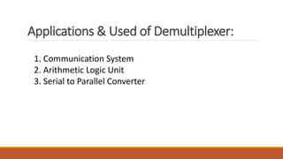 Multiplexer & Demultiplexer | PDF