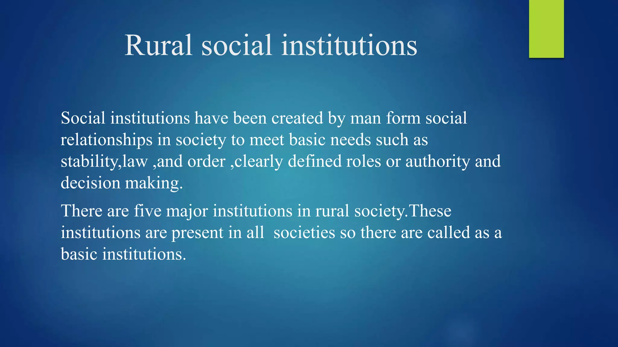 Role of social institution in rural society.pptx