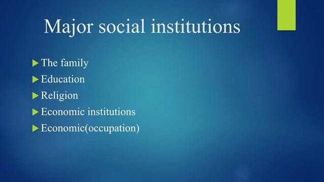 Role of social institution in rural society.pptx | Education