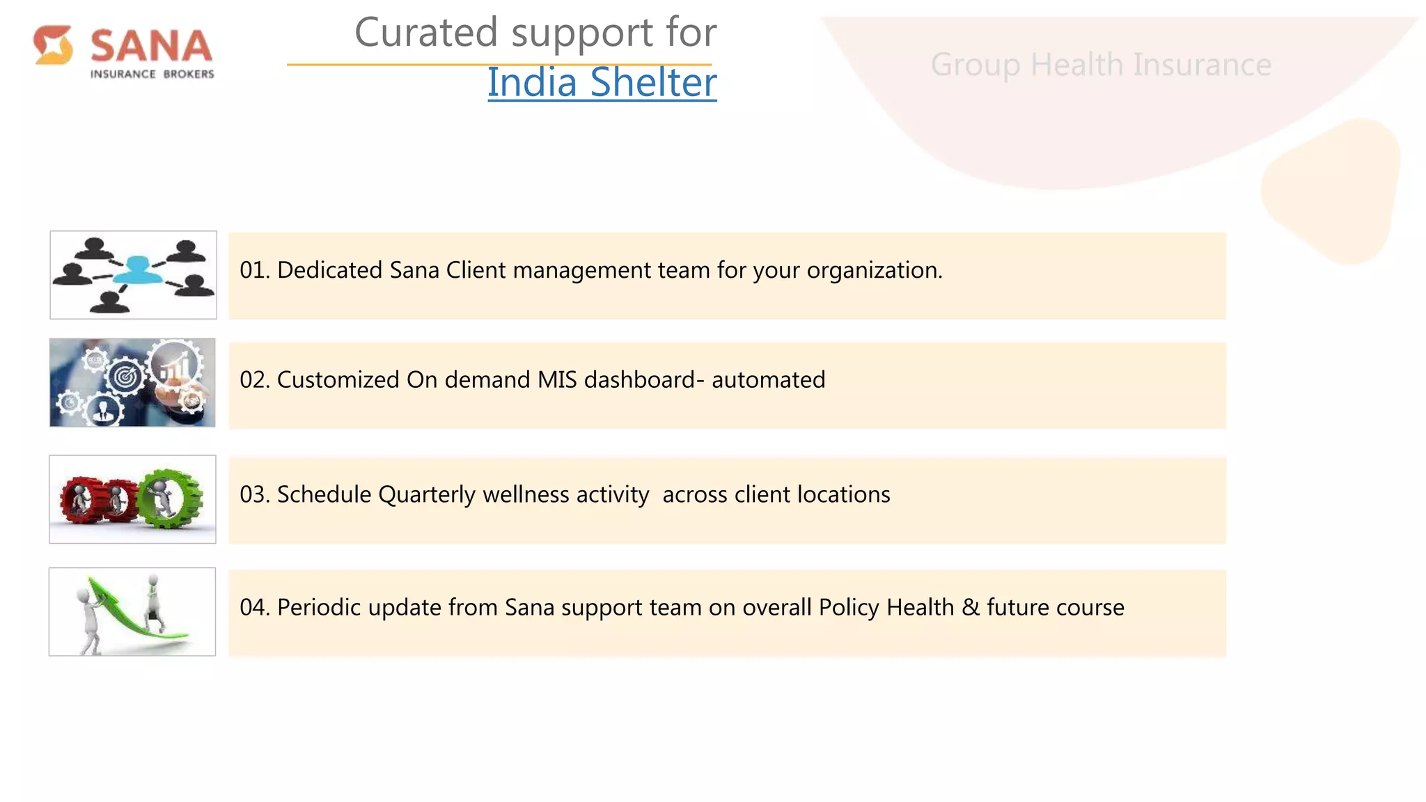 Group health insurance plans in India | SANA | PPT | Free Download