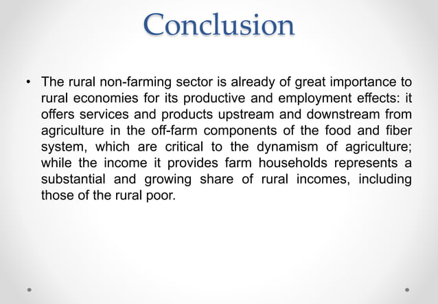 Non-farming activities in rural society.pptx | Agriculture | Industries