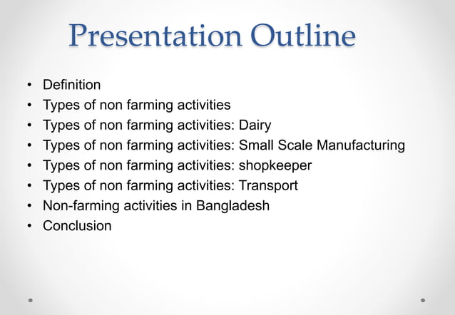 Non-farming activities in rural society.pptx | Agriculture | Industries