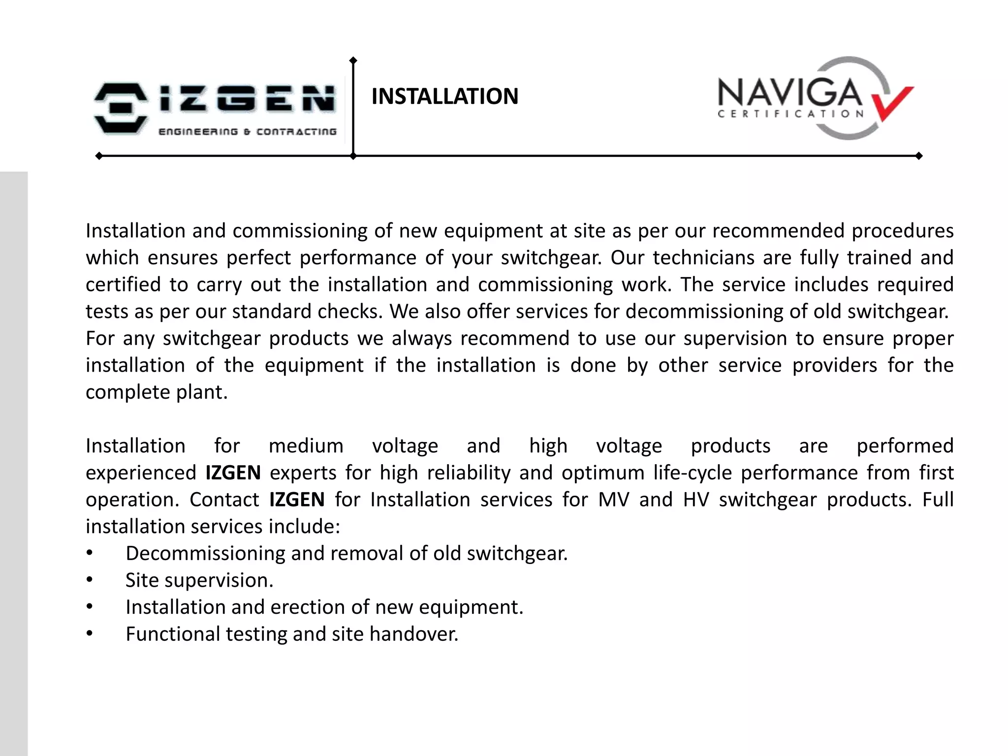 Izgen Engineering Ltd | PPTX