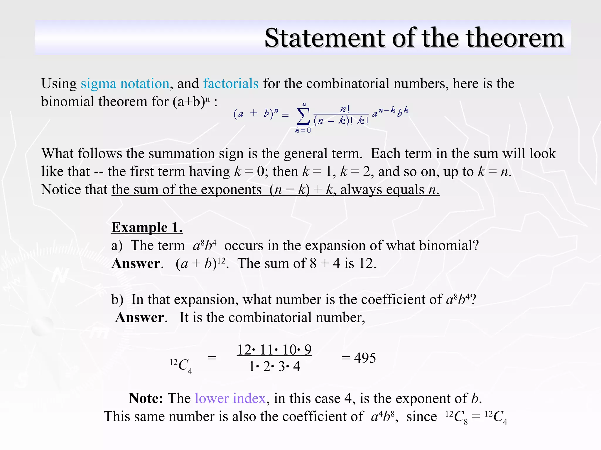THE BINOMIAL THEOREM | PPT
