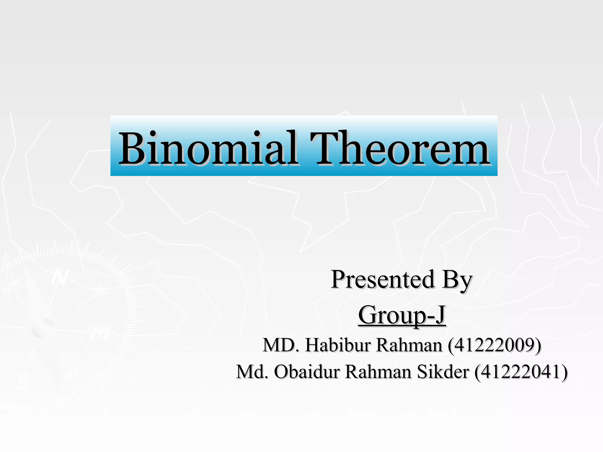 THE BINOMIAL THEOREM | PPT