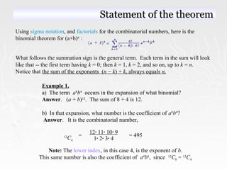 THE BINOMIAL THEOREM | PPT
