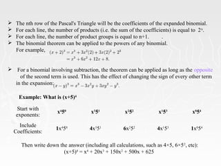 THE BINOMIAL THEOREM | PPT